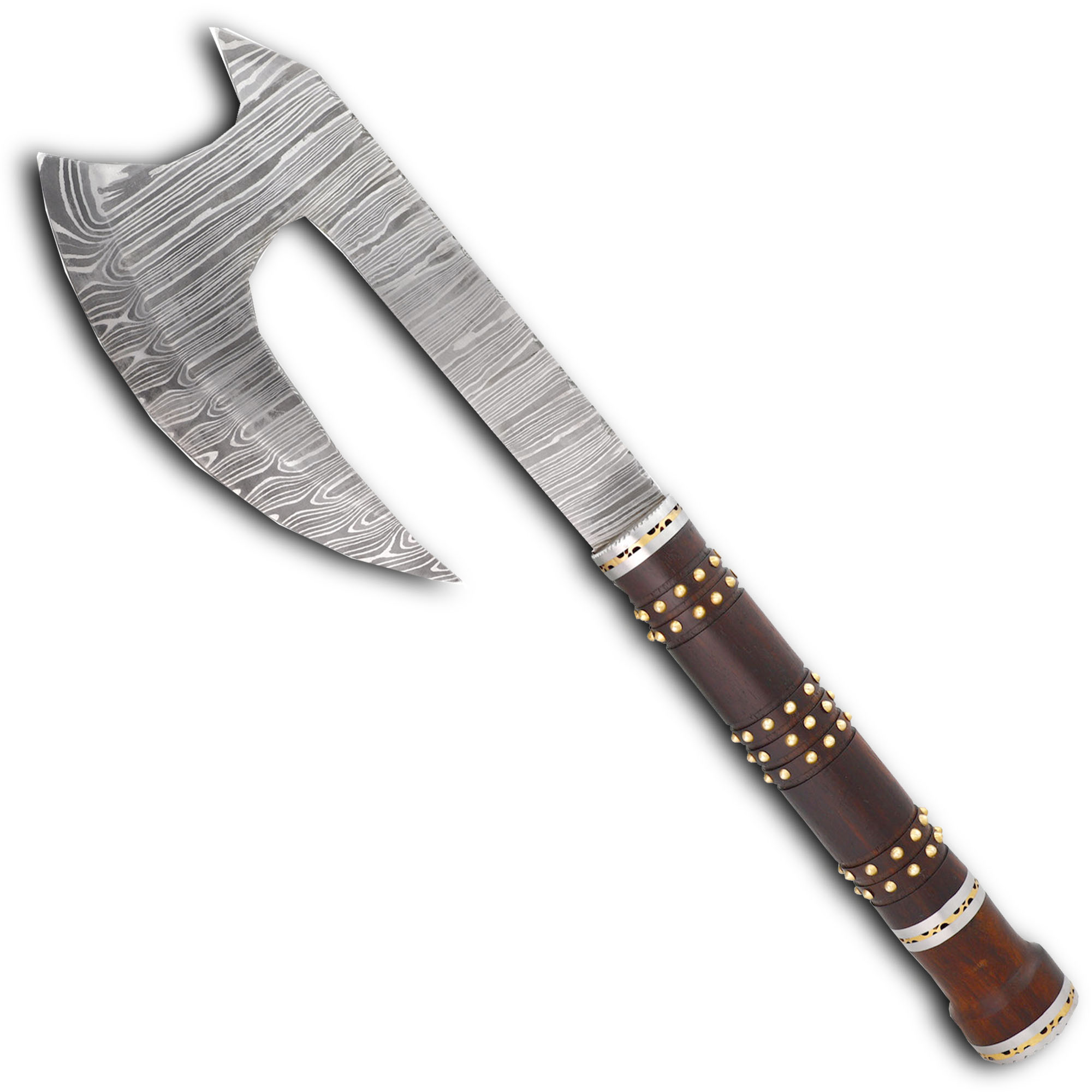 Armory Replicas Sight Damascus Steel Bearded Axe - Full Tang, 7.5 ...