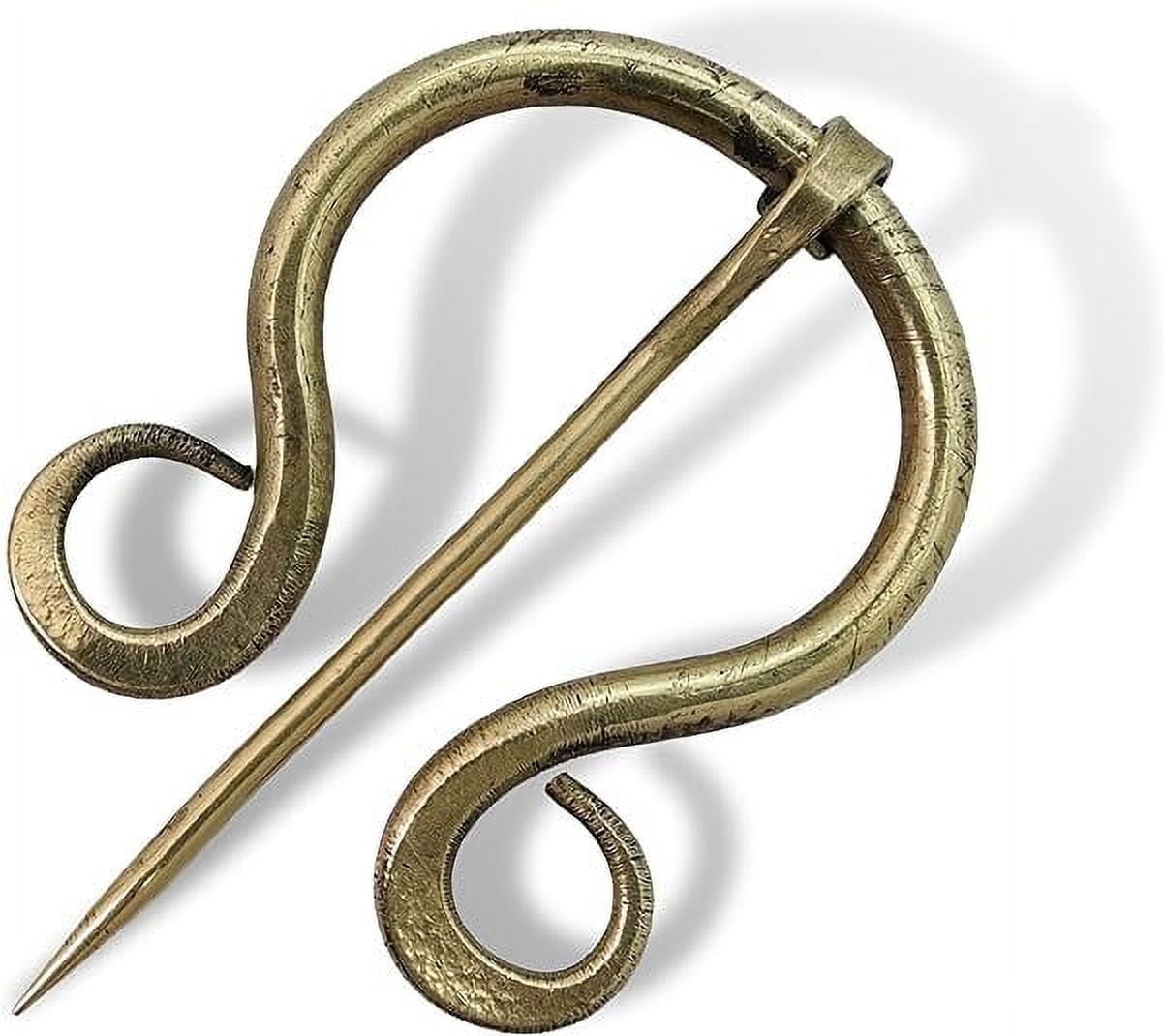 Armory Replicas Hand-Forged Pennanular Renaissance Brass Brooch: Iron Brass Cloak Pin - Walmart.com