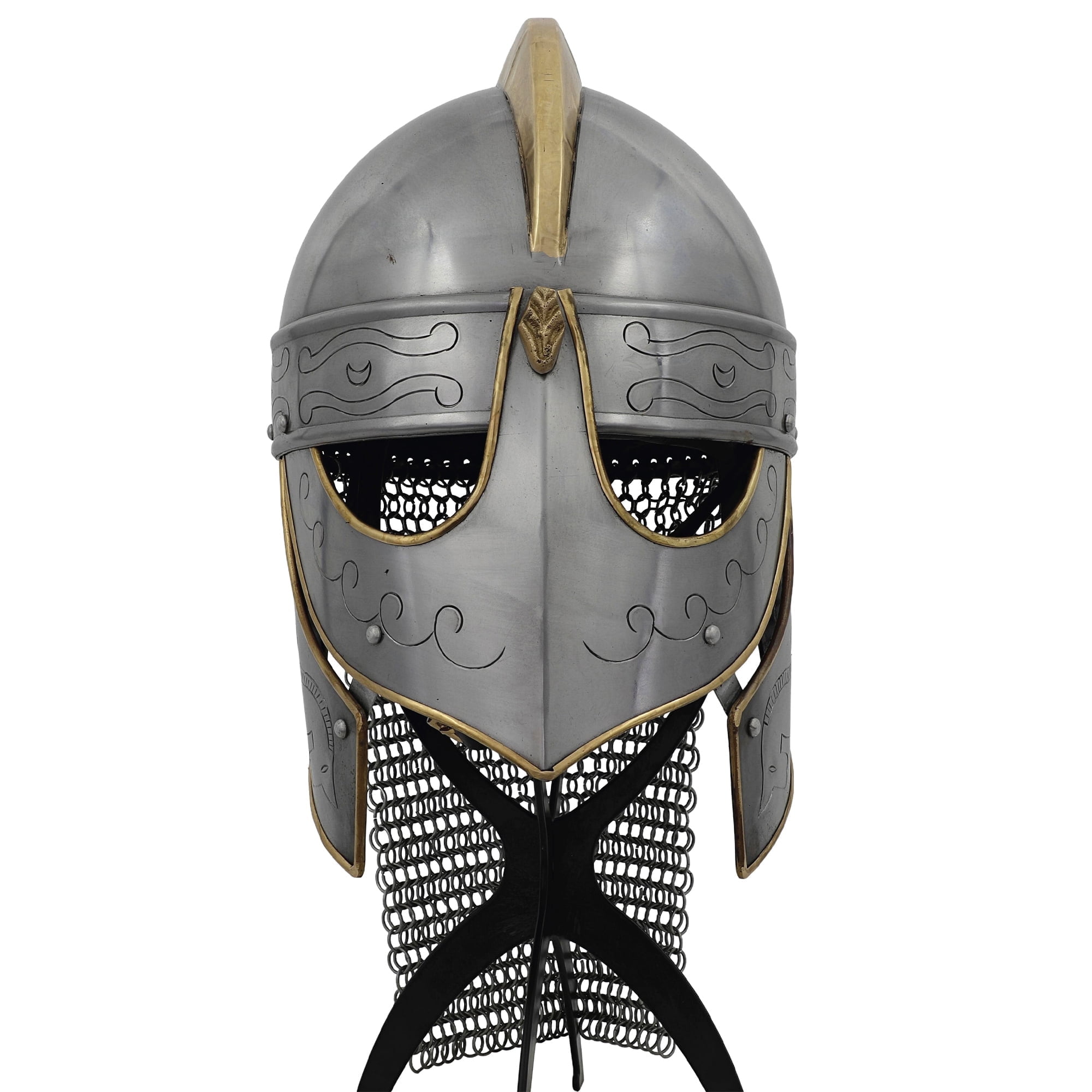 Armory Replicas Knights Templar Barbuta Visored Steel Medieval Helmet ...