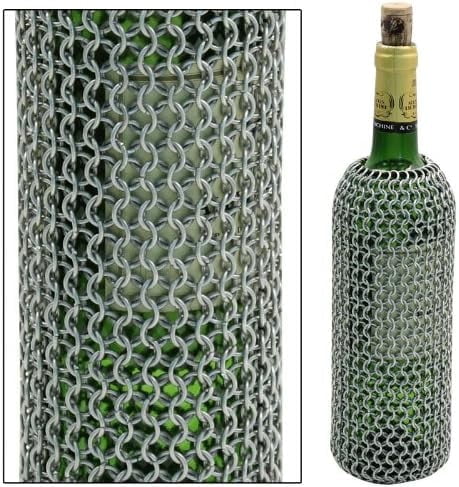 Armory Replicas Medieval Chainmail Wine Bottle Bag Butted Mail 16 Gauge ...
