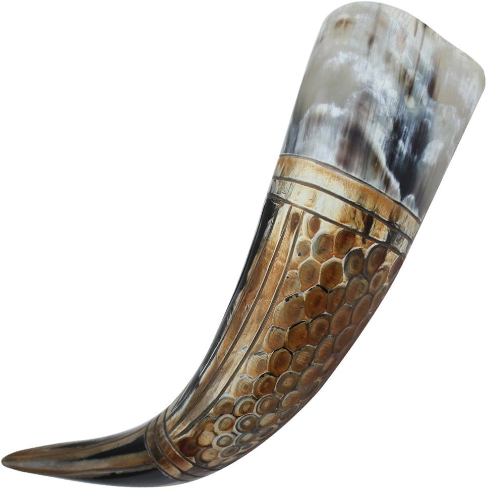 Armory Replicas Medieval Cobra Strike Greek Drinking Horn 13-15 Inches ...