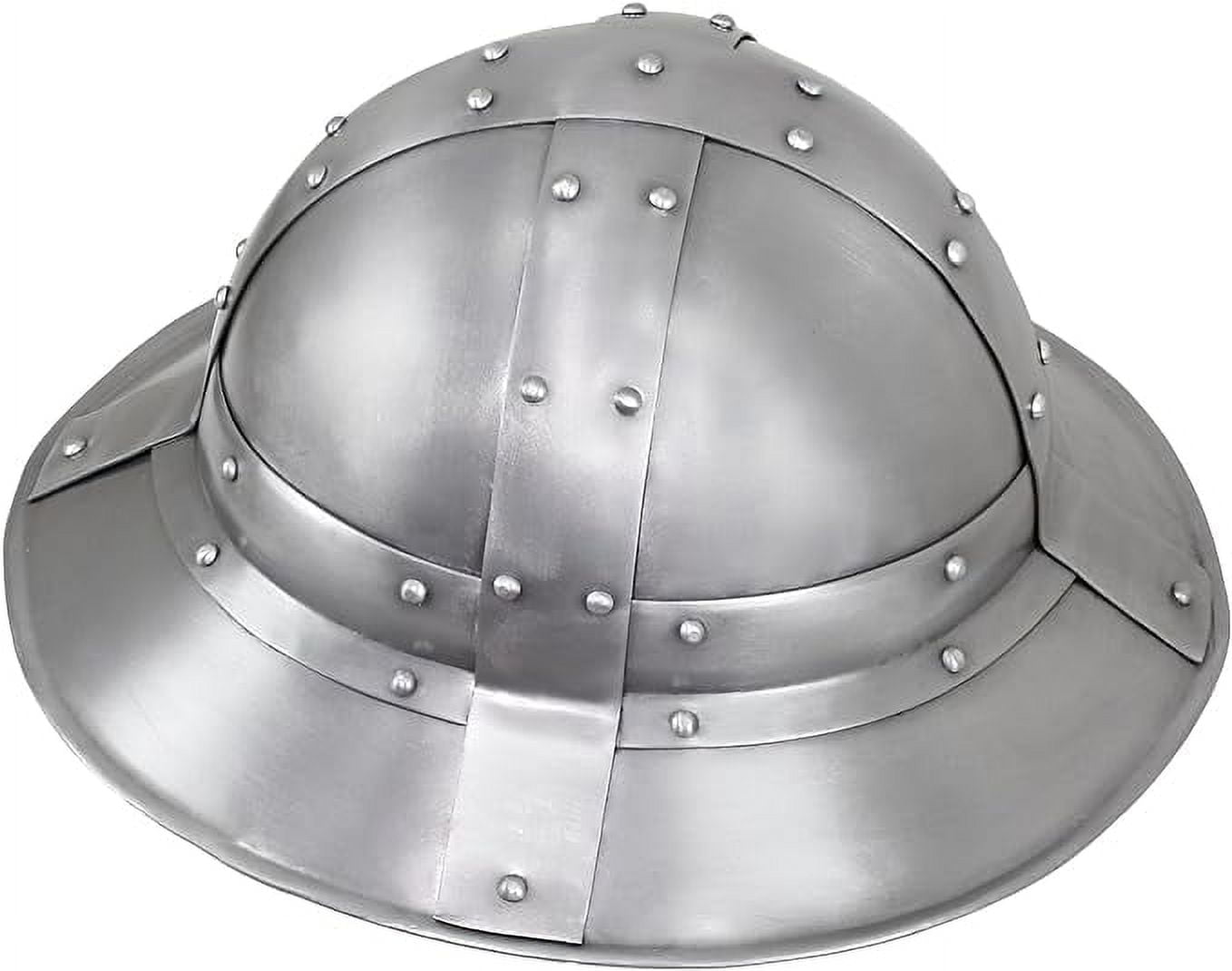 Armory Replicas Medieval Kettle Helmet - Steel Construction - Leather ...