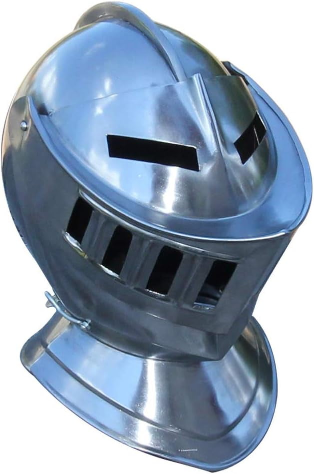 Armory Replicas Medieval Renaissance Dueling Helmet: Hand-Forged 18G ...