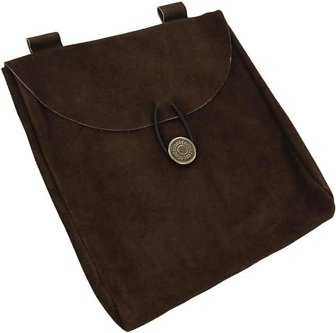 Armory Replicas Medieval Renaissance Leather Brown Suede Pouch Large ...