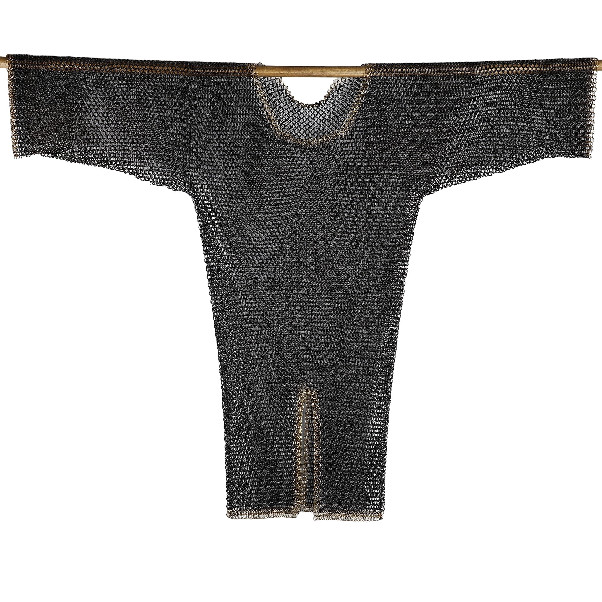 Armory Replicas Medium Black & Gold Chainmail Shirt with Full Sleeves ...