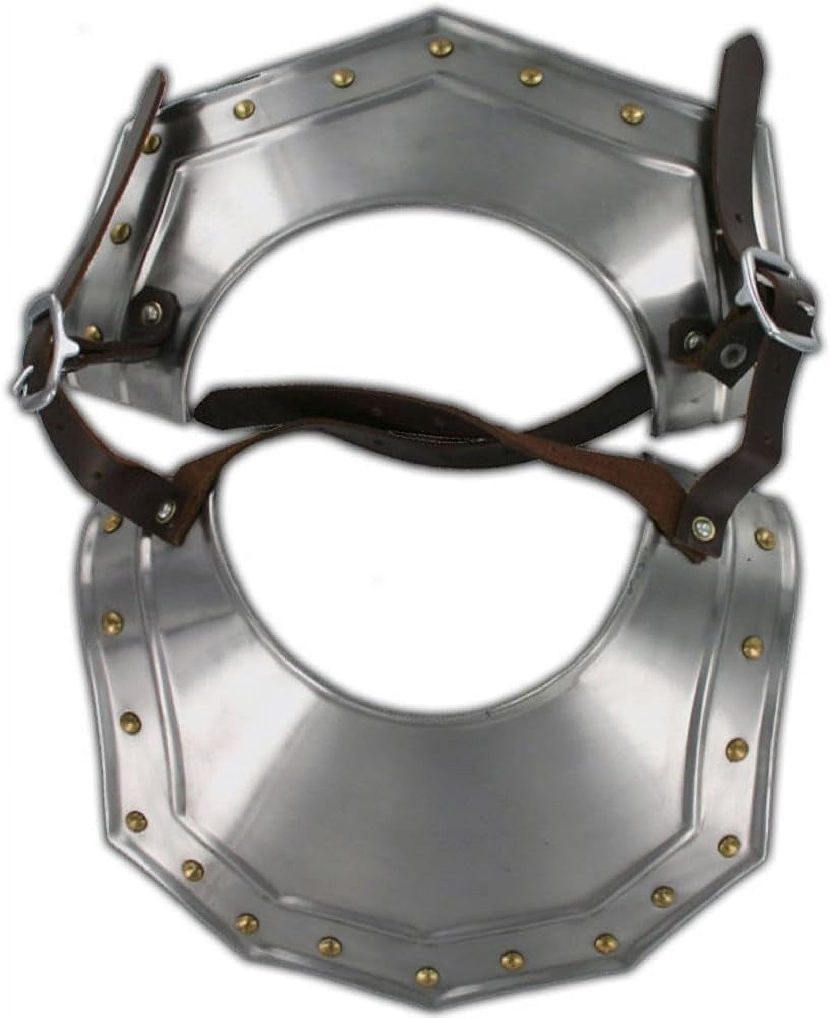 Armory Replicas Renaissance Armor Gorget Neck Plate: 18G Steel, Brass ...