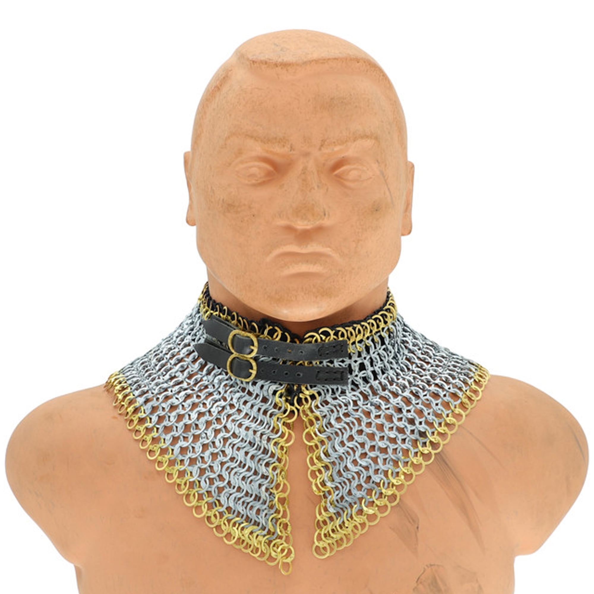 Armory Replicas Riveted Collar Silver/Gold - Mild Steel Chainmail with ...