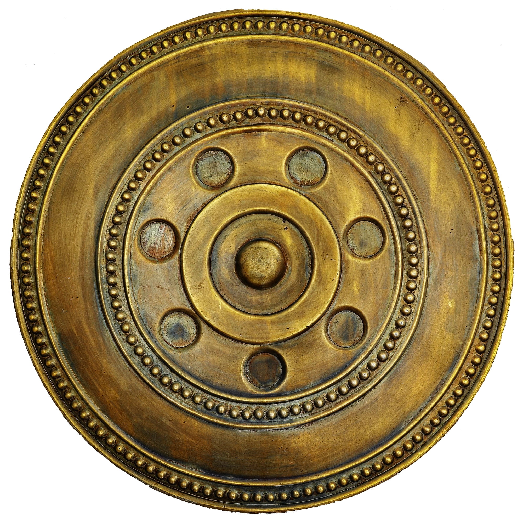 Armory Replicas Roman Buckler Shield 16" | Steel with Antiqued Brass ...