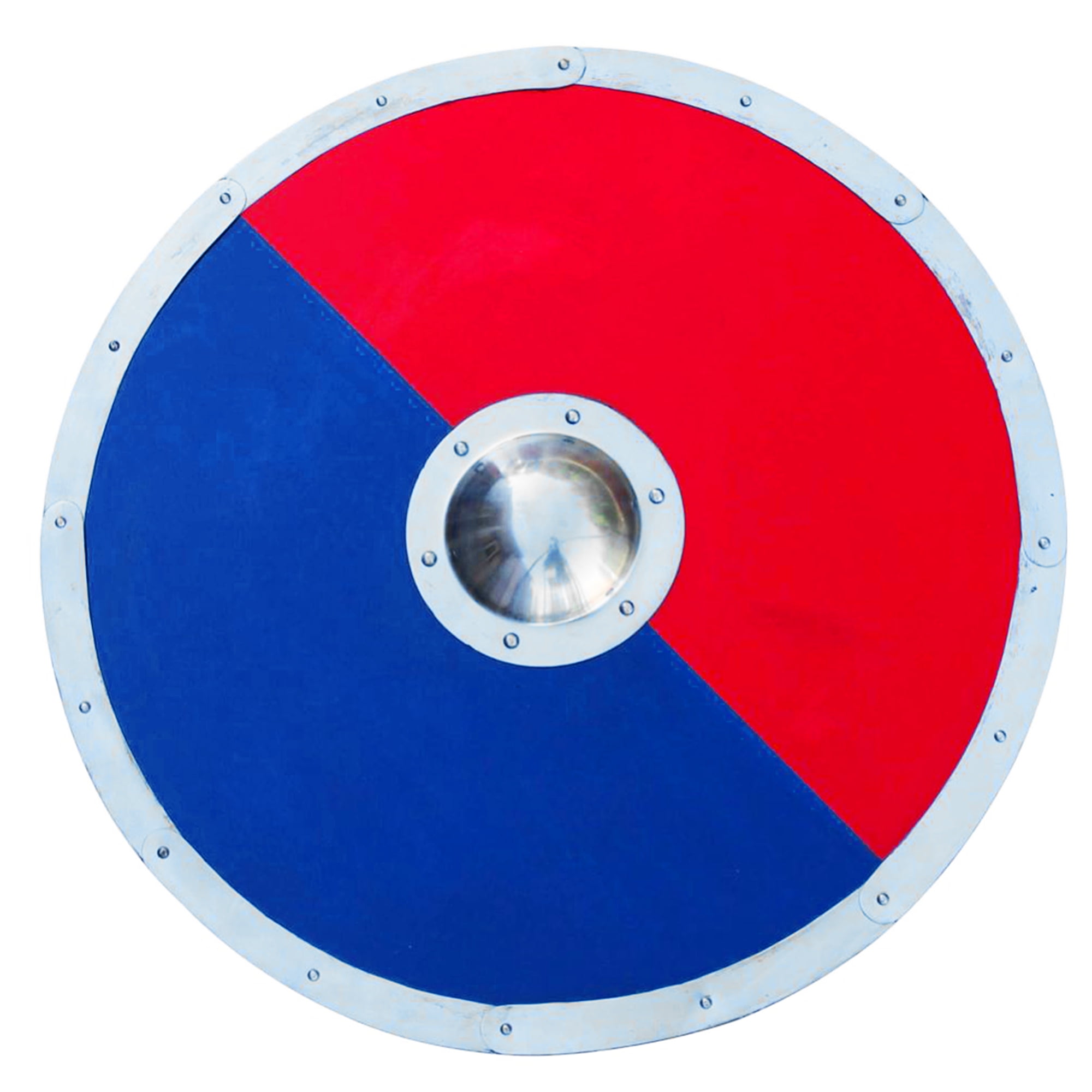 Armory Replicas Anglo-Saxon Ragnvar Viking Shield | 30" Red & Blue Wood ...