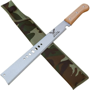 Swiss Tech 18-inch Sawtooth Machete, Titanium-Coated Stainless Steel ...