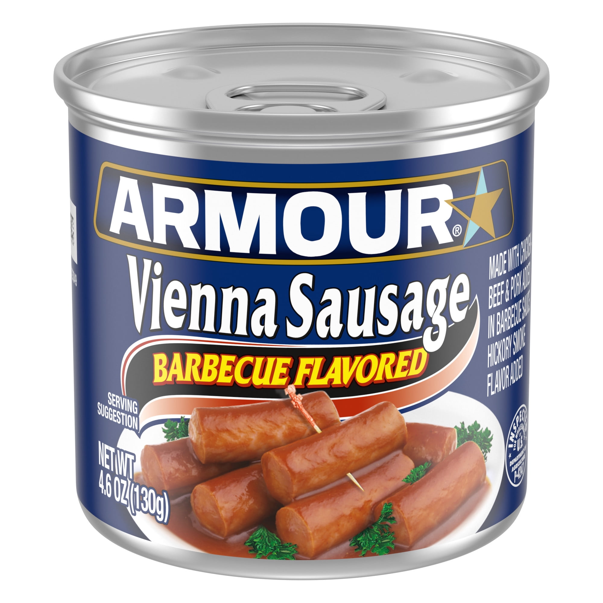 Armour Barbecue Vienna Sausage, 4.6 oz Can, 6 Count - Walmart.com