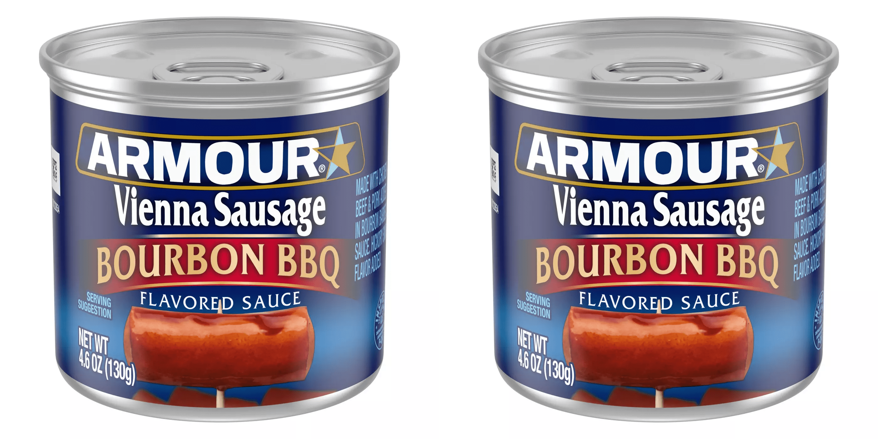 Armour Bourbon Barbecue Flavored Vienna Sausage Canned Sausage, 4.6 oz ...