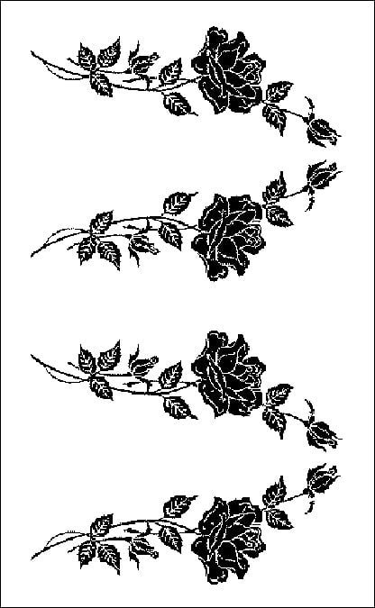 Armour Etch Rub N Etch Stencil Stemmed Rose 5 X 8 - Walmart.com