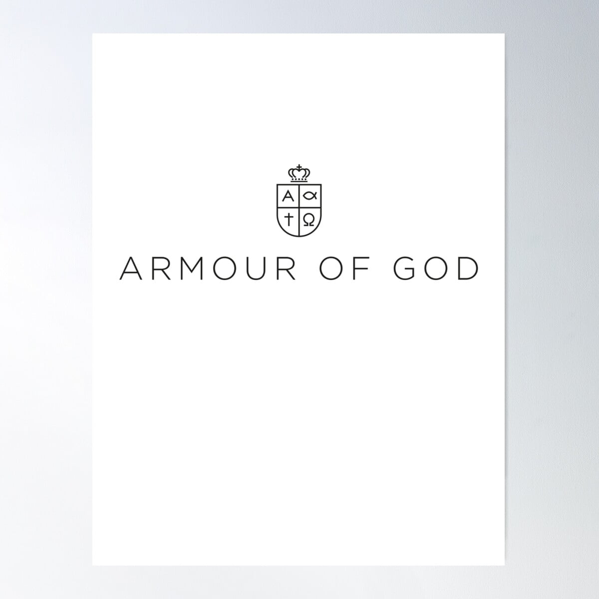 Armour Of God Poster Wall Art, Modern Wall Decor For Living Room ...