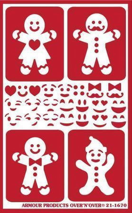Armour Over ‘N’ Over Glass Etching Stencil - Gingerbread Folks ...