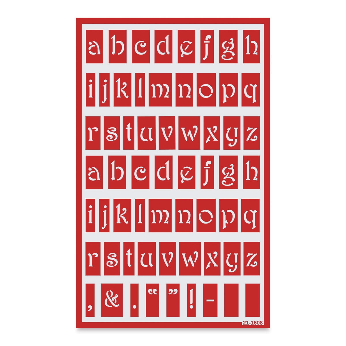 Armour Over N Over Stencil Alpha Lower Case - Walmart.com