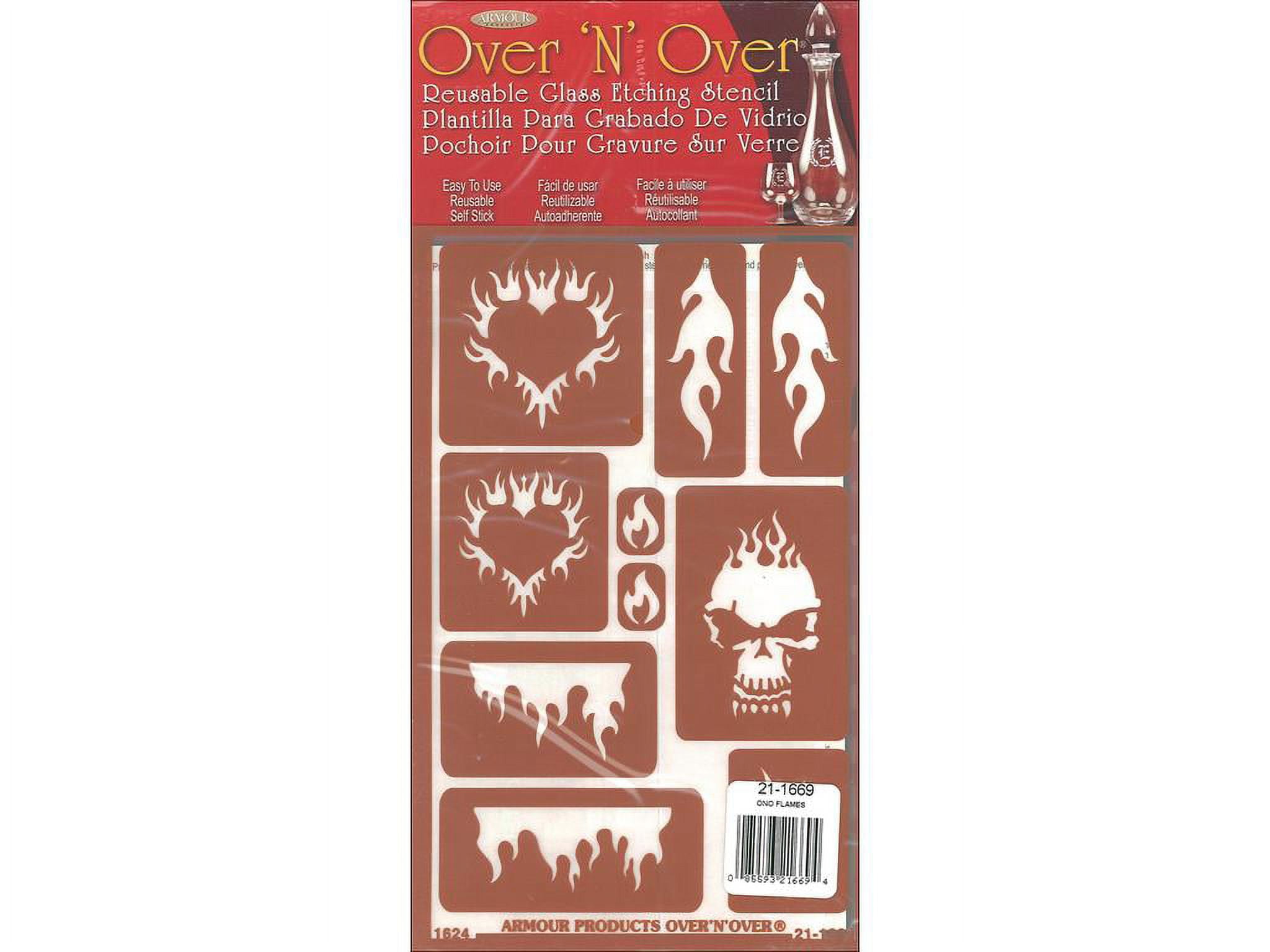 Armour Over N Over Stencil Flames - Walmart.com