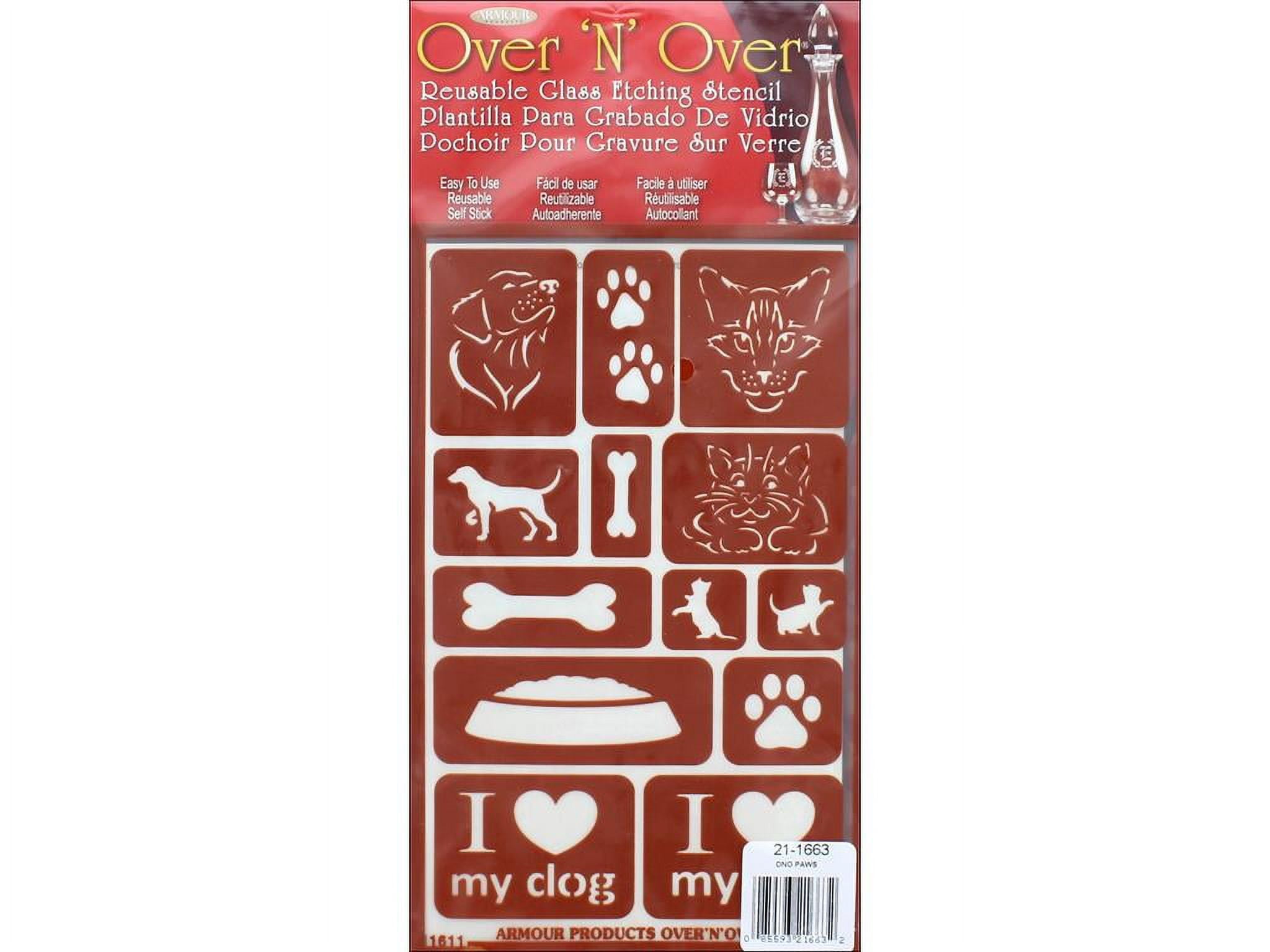 Armour Over N Over Stencil Paws - Walmart.com