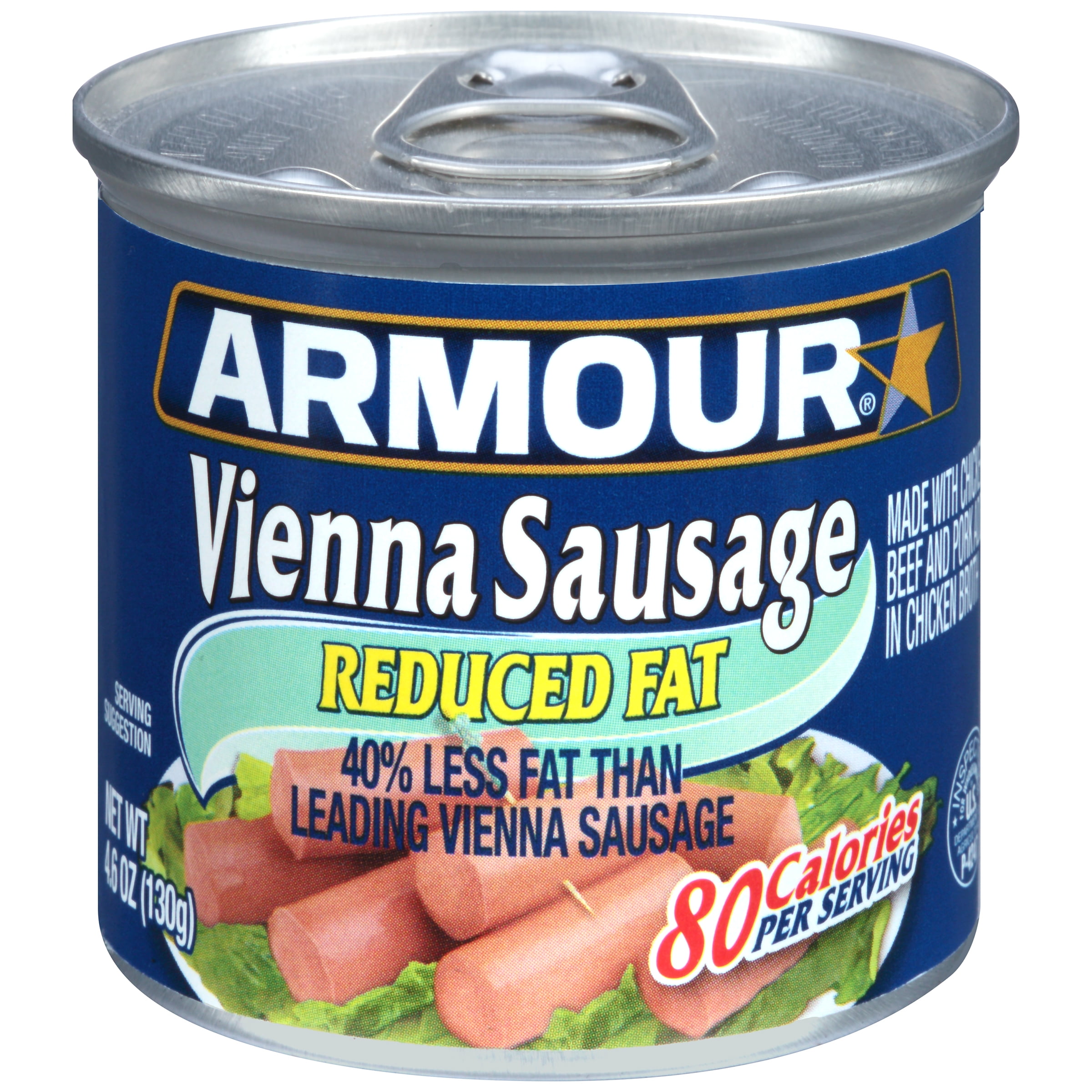 Armour Reduced Fat Vienna Sausage 4.6 oz Can - Walmart.com