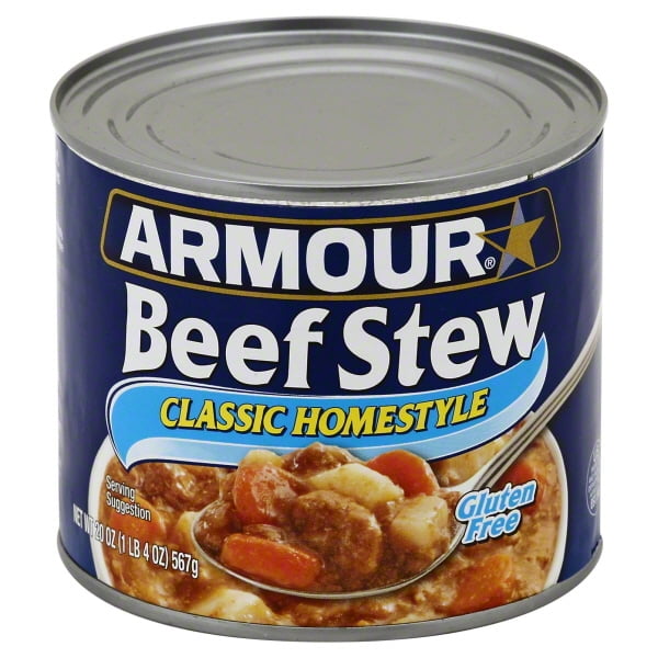 Armour Star Classic Homestyle Beef Stew, 20 oz Can, Gluten Free Food ...