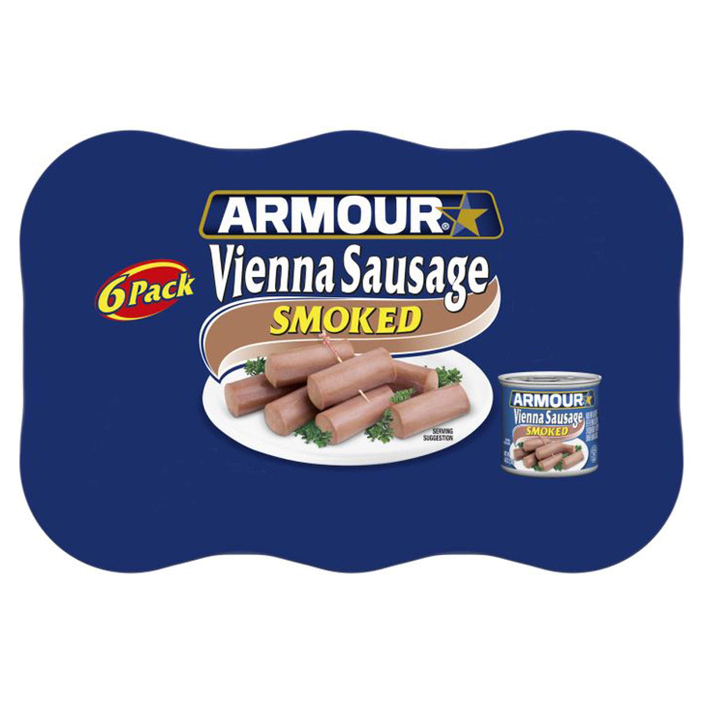 Armour Star Vienna Sausage, Smoked, Canned KKS1 Sausage, 4.6 Ounce ...