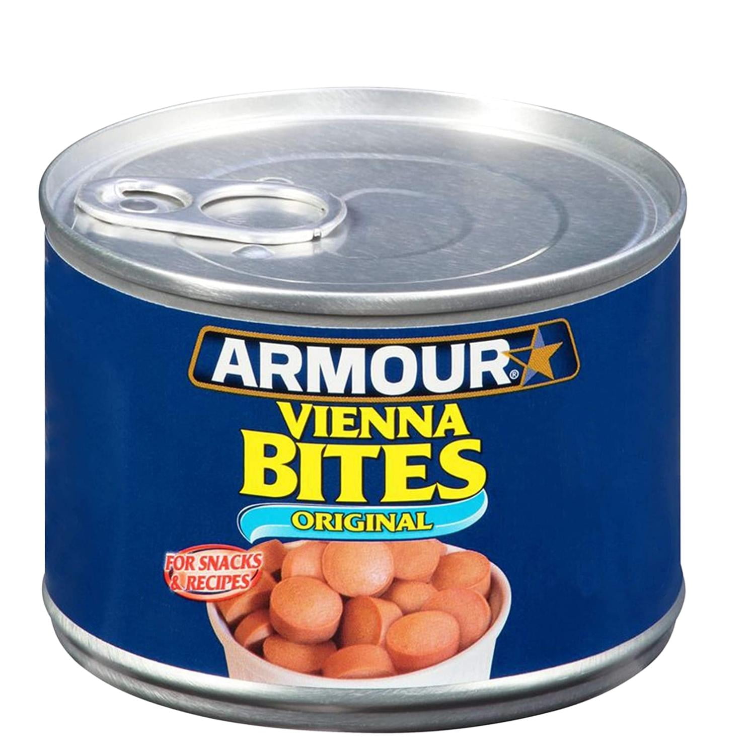 Armour Star Original Vienna Sausage Bites with Beef, 10 OZ Canned Meat ...