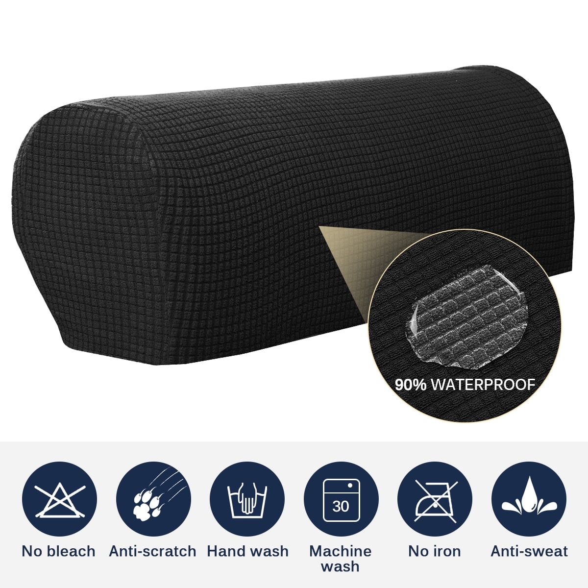 Armrest Cover Stretch Arm Cover for Recliners Sofas Chairs Loveseats ...