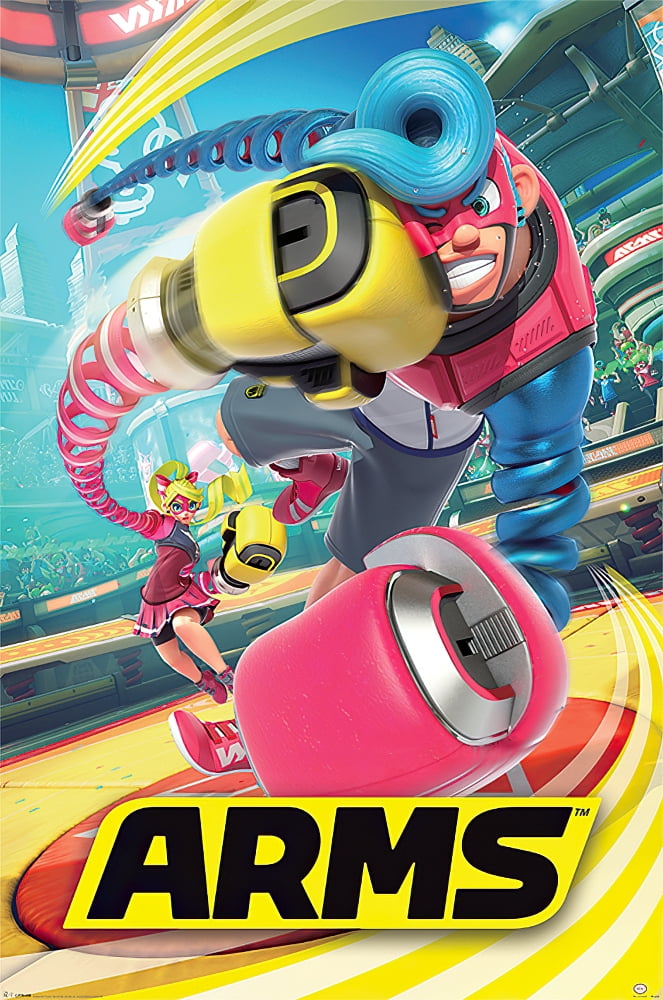 Arms - Nintendo Gaming Poster / Print (Game Cover / Key Art) (Black ...