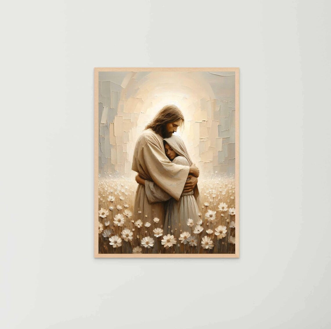 Arms Of Love Quality Christian Jesus Hugging Woman Bible Sketches Print ...