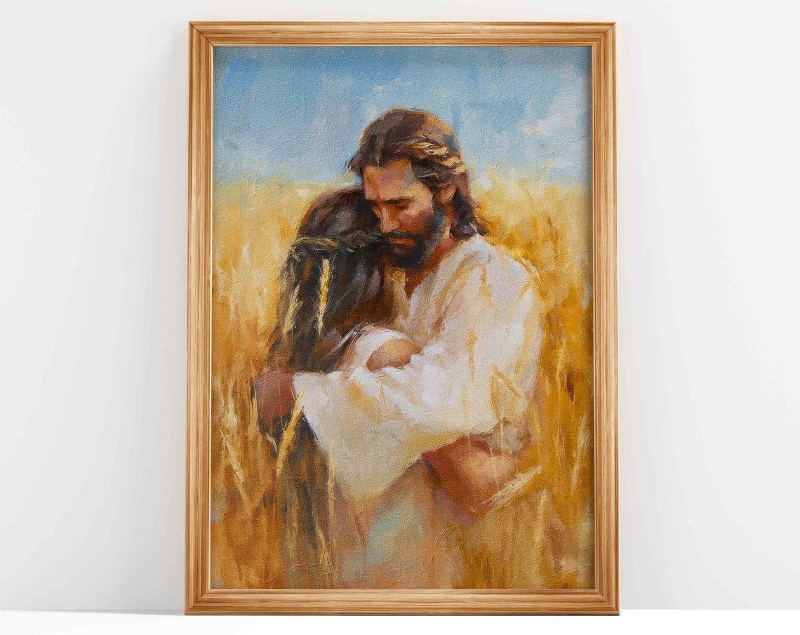 Arms Of Mercy, Christian Oil Painting, Bible Wall Art, Christian Wall ...
