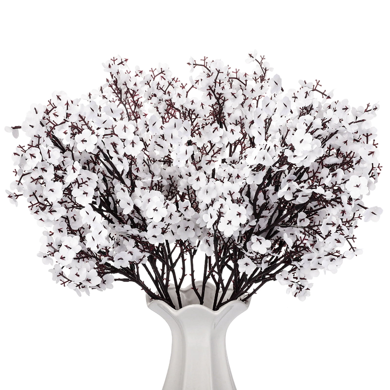 Armscye 10 Bundles Babys Breath Artificial Flowers, White Real Touch ...