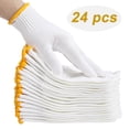 Armscye 24 Pcs Work Safety Gloves for Men Women, White Knitted Liner ...
