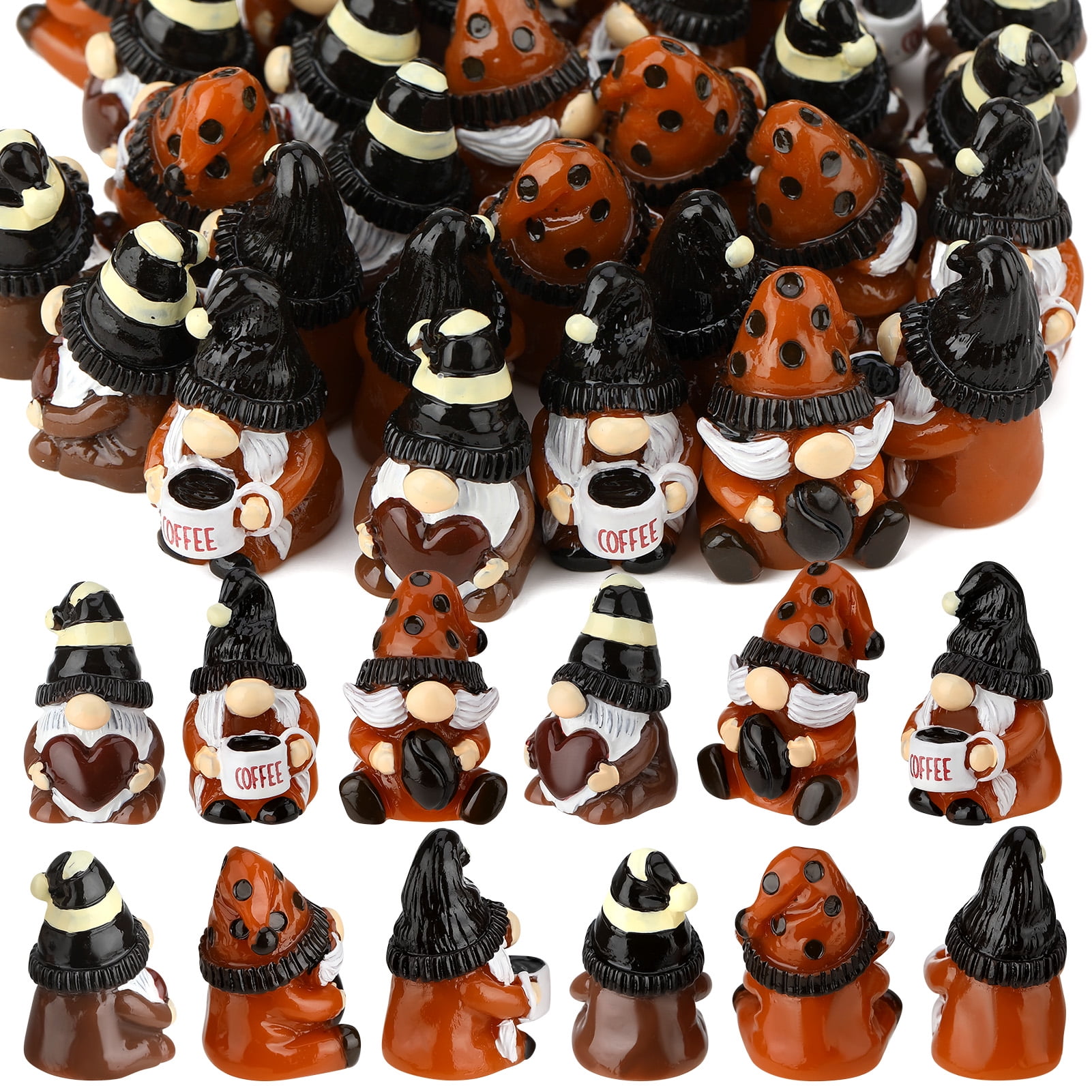 Armscye 30 Pcs Coffee Mini Gnomes, Figurines Coffee Decor, Resin Tiny ...
