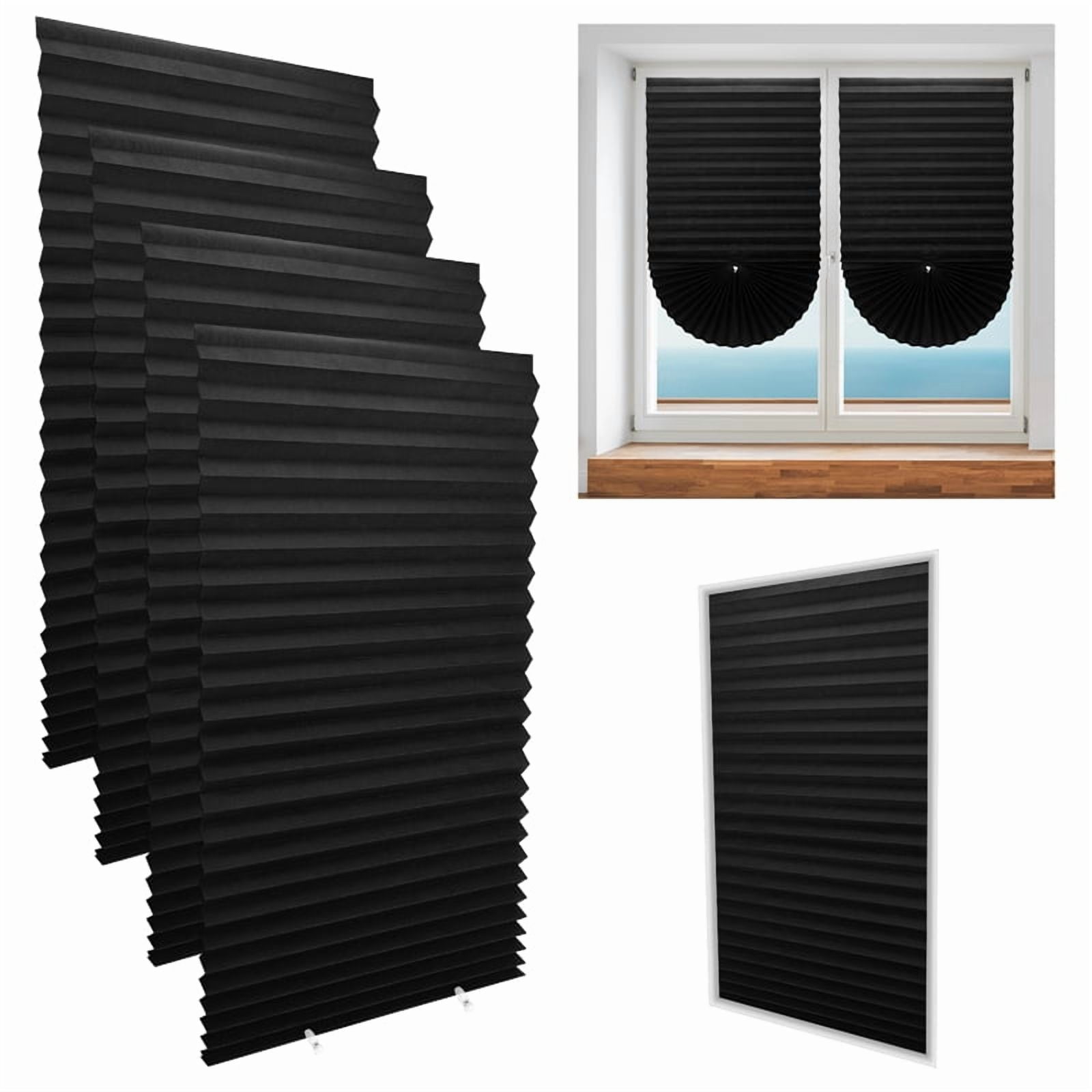 Armscye 4 Pack Semi-Sheer Blackout Window Shades for Windows, 23.6" W x ...