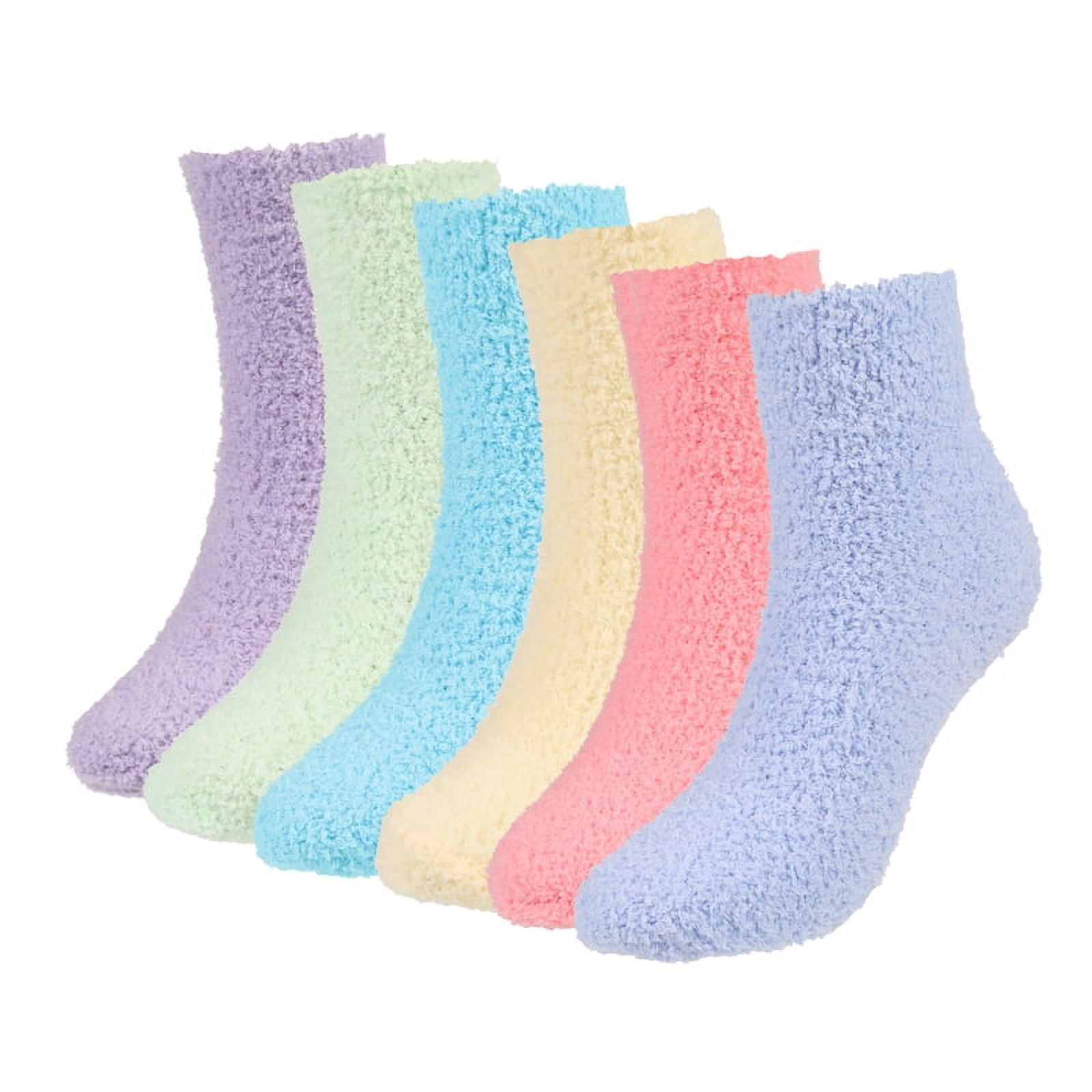 Armscye 6 Pairs Fuzzy Socks for Women, Cozy Fluffy Socks, Winter Warm ...