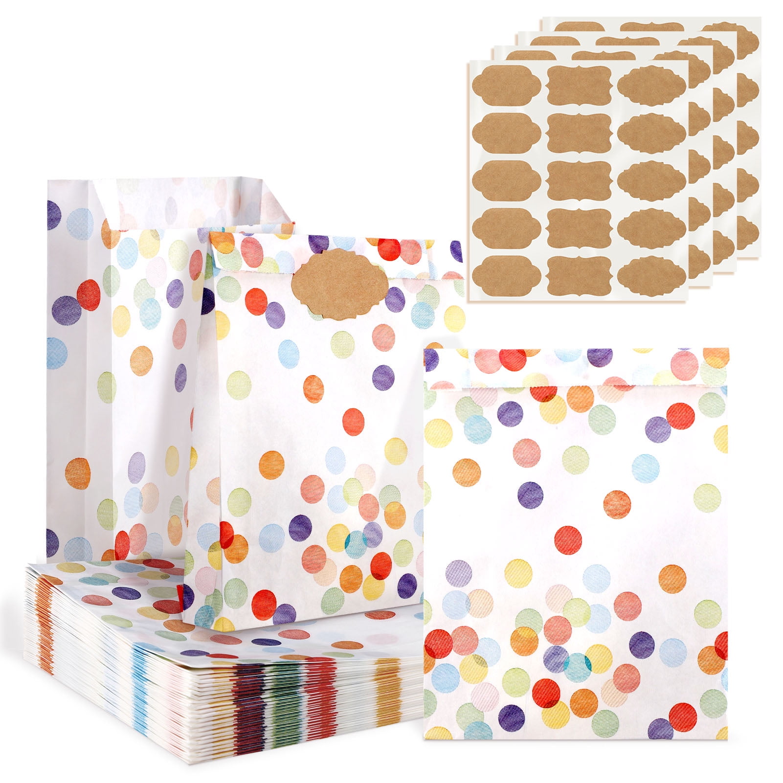 Armscye 60 Pack White Paper Lunch Bags, Small White Paper Bags for Food ...