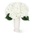 Armscye, Faux White Hydrangeas, 6pcs, Artificial Silk Flowers Bouquets ...