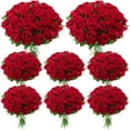 Armscye 80 Artificial Silk Roses Bulk - Realistic Velvet Burgundy/Red ...