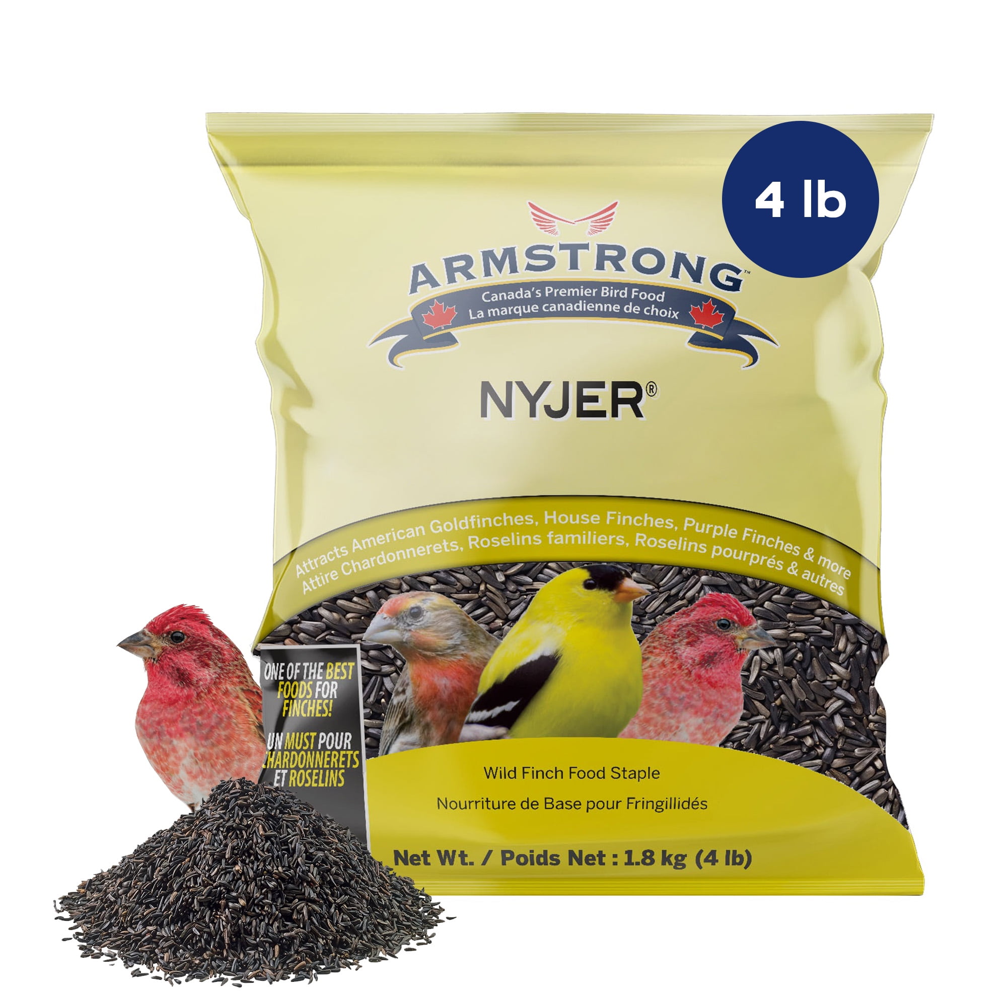 Armstrong Bird Food Nyjer Bird Seed, 4 Pounds - for American ...