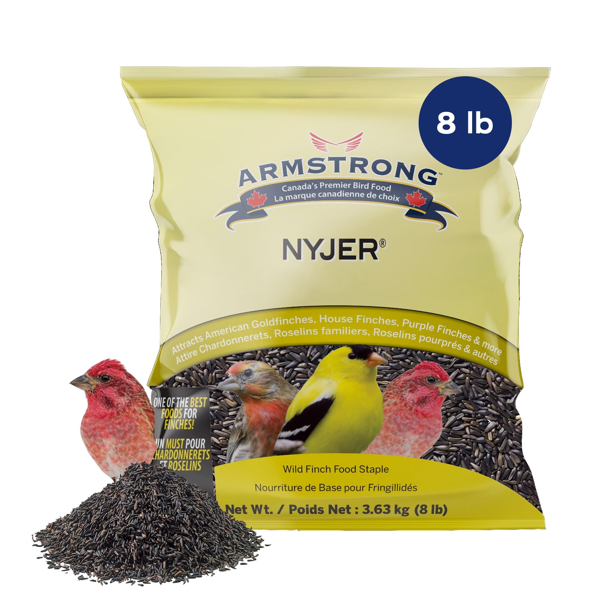 Armstrong Bird Food Nyjer Bird Seed, 8 Pounds - for American ...