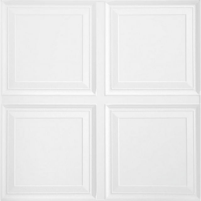 Armstrong 2x2 Drop Ceiling Tiles, Raised Panel Acoustic, White, 6-Pack ...