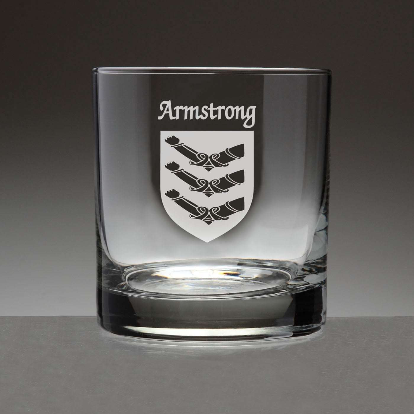 Armstrong Irish Coat of Arms Tumbler Glasses - Set of 4 (Sand Etched ...