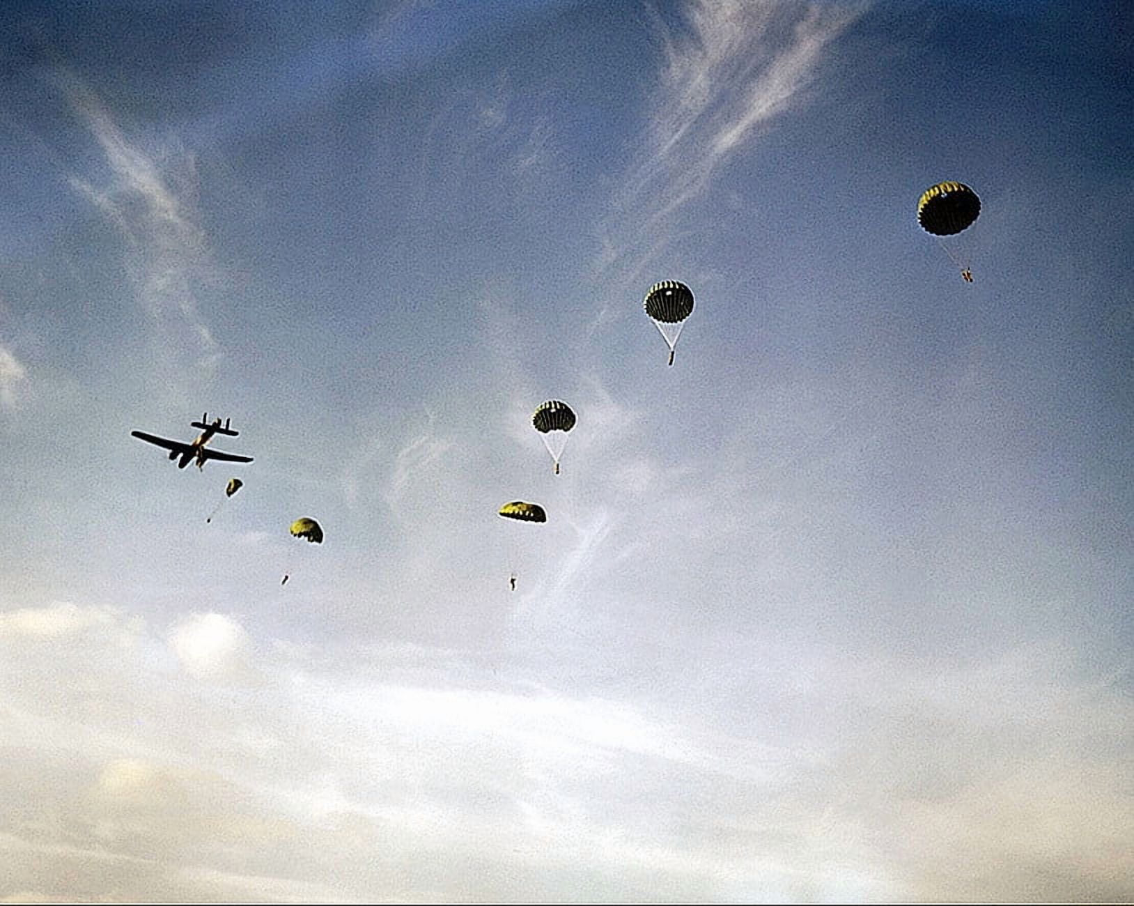 Armstrong Whitworth Whitley Dropping Paratroopers - 20x30 Inch ...