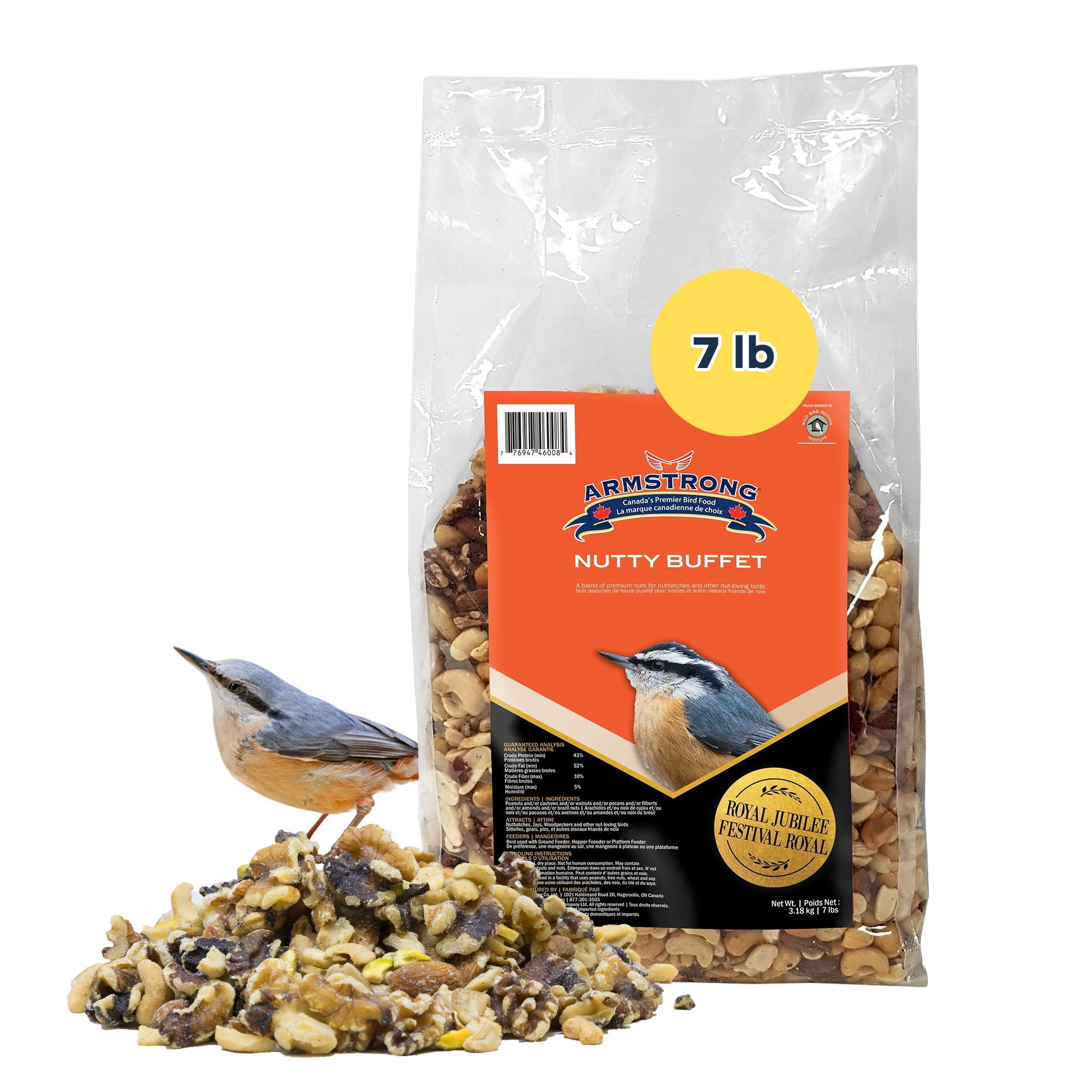 Armstrong Wild Bird Food Royal Jubilee Nutty Buffet Blend, 7 Pounds ...