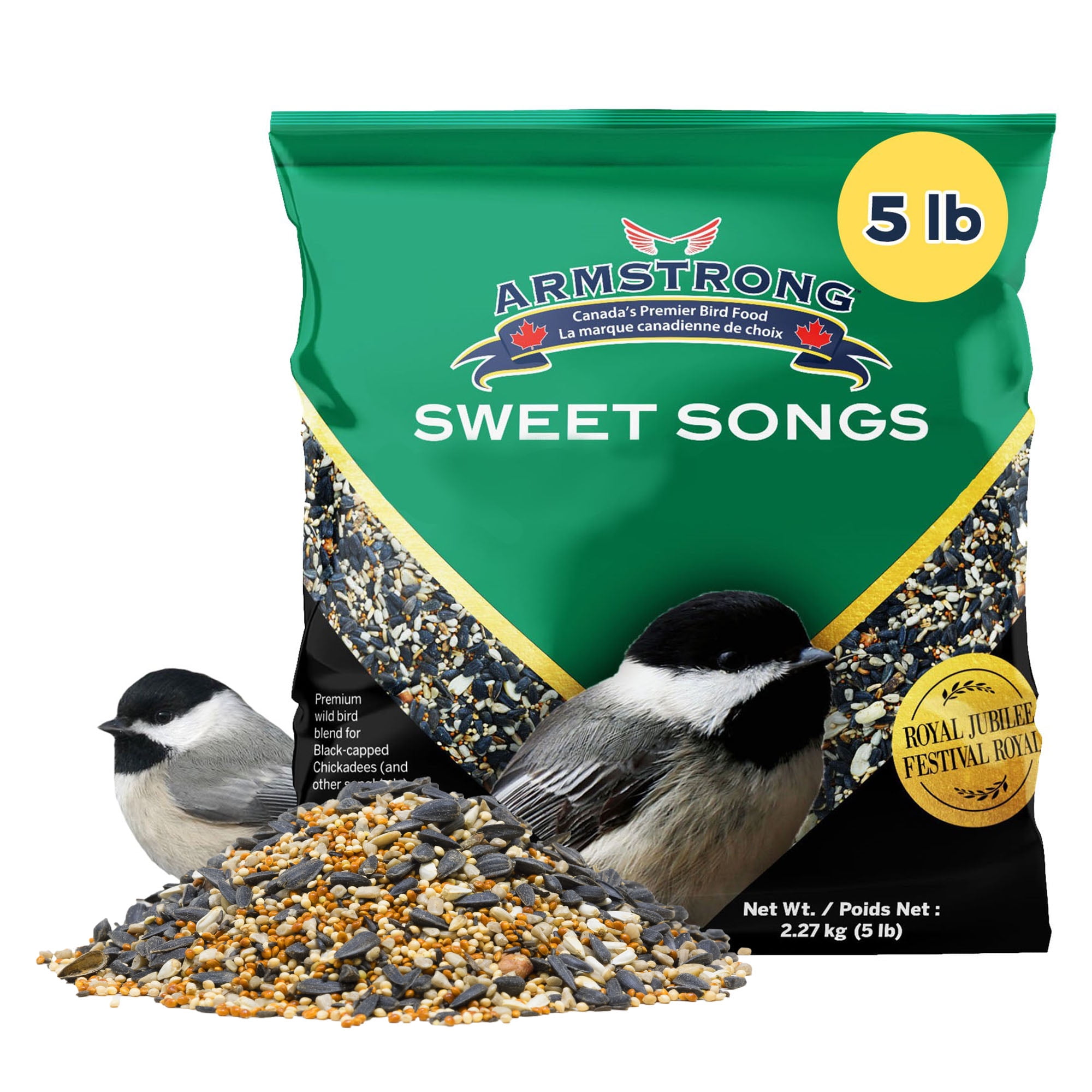 Armstrong Wild Bird Food Royal Jubilee Sweet Songs, 5 Pounds - with Black Oil Sunflower, White ...