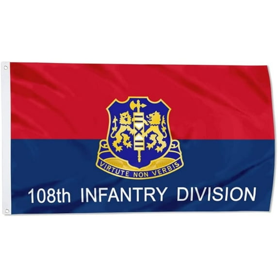 Army 108th Infantry division Flag 3x5Feet Military Banner with 2 Brass ...
