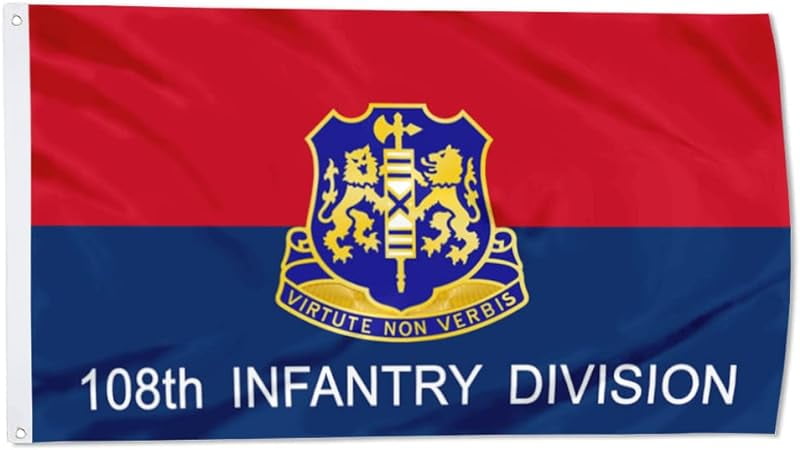 Army 108th Infantry division Flag 3x5Feet Military Banner with 2 Brass ...