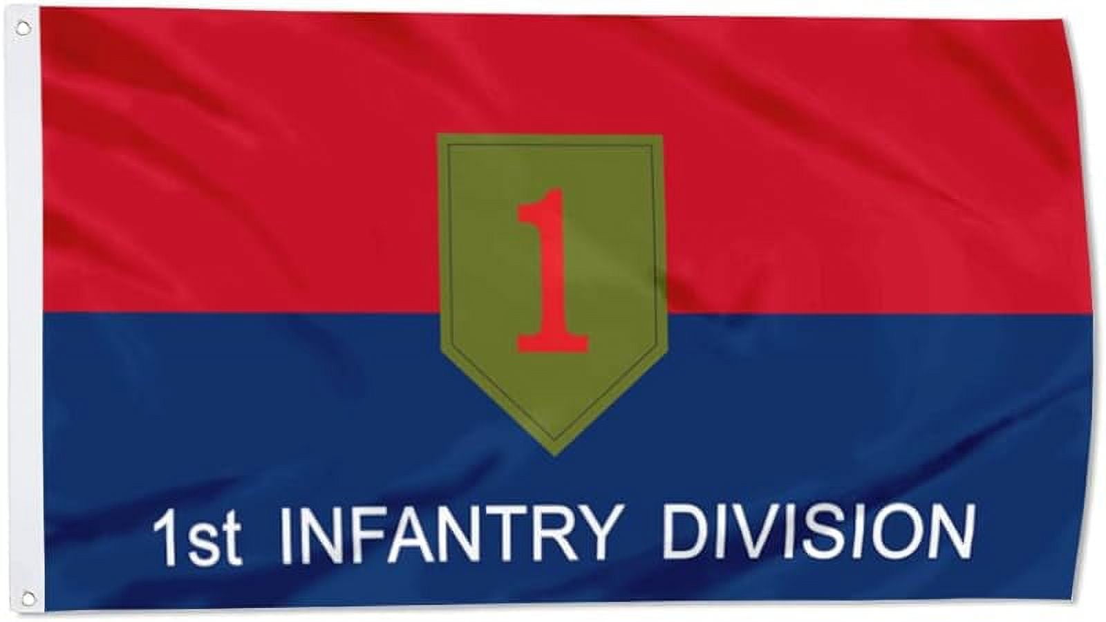 Army 1st Infantry division Flag 3x5Feet Military Banner with 2 Brass ...