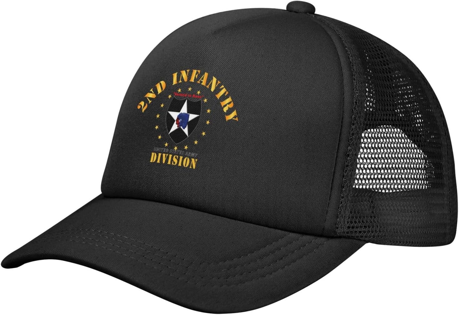 Army 2nd Infantry Division Second to None Mesh Hat Baseball Cap for Men ...