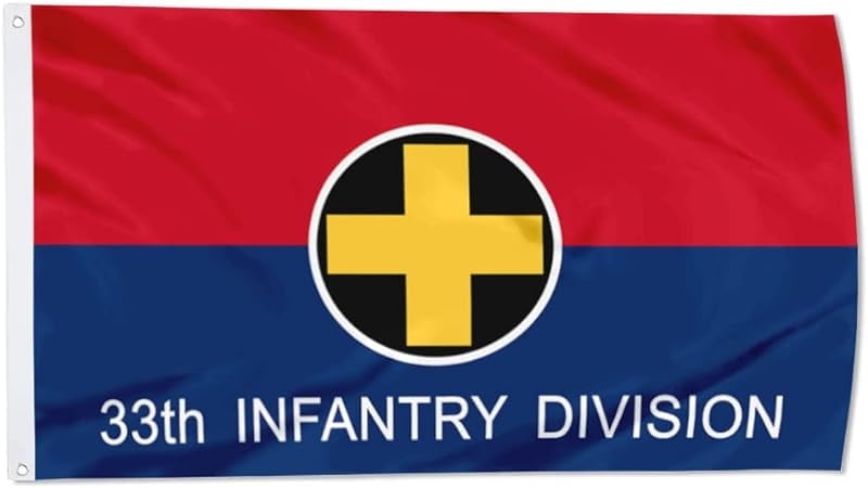 Army 33th Infantry division Flag 3x5Feet Military Banner with 2 Brass ...